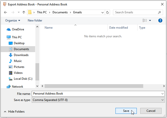 Import contacts from Mozilla Thunderbird - Livespace CRM