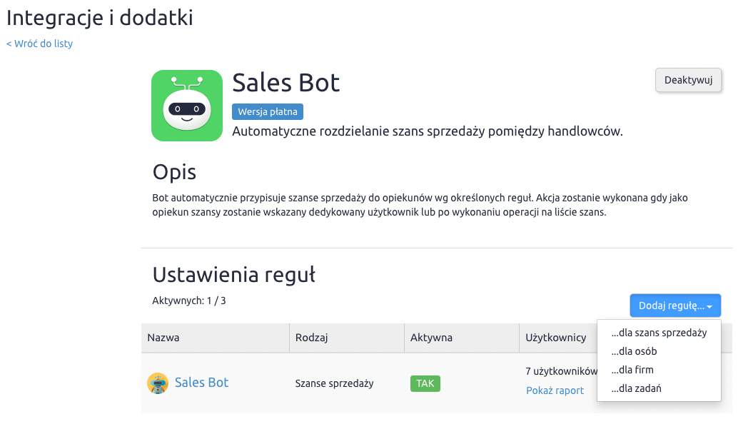 Sales Bot - automatycznie przydzielaj leady, kontakty i zadania w CRM ...